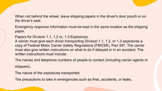 CDL 9 HAZARDOUS MATERIALS 4.pptx | Commercial Trucks | Auto Body Styles