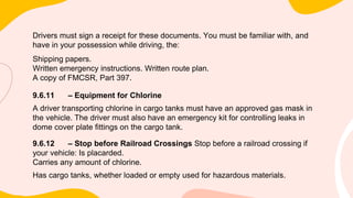 CDL 9 HAZARDOUS MATERIALS 4.pptx | Commercial Trucks | Auto Body Styles