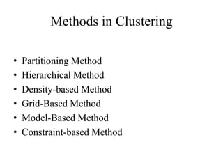 Clustering in Data Mining | PPTX