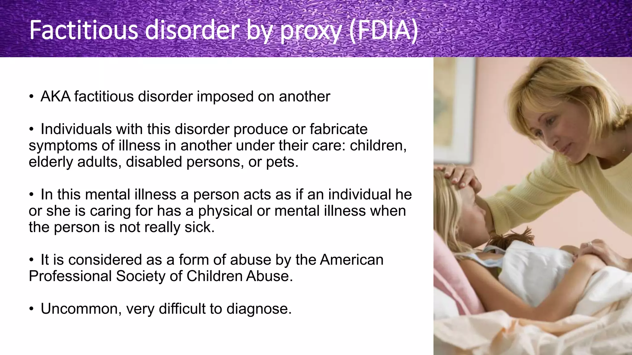 Factitious disorder vs. Malingering | PPTX