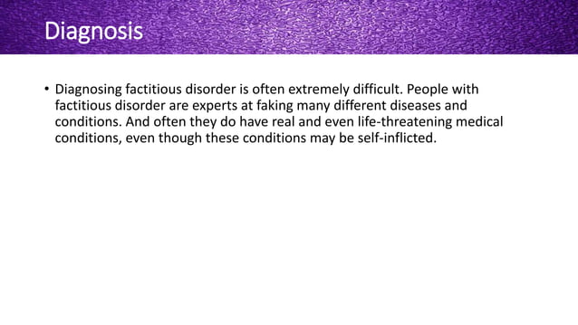 Factitious disorder vs. Malingering | PPTX