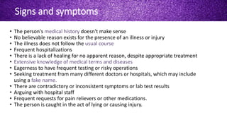 Factitious disorder vs. Malingering | PPTX