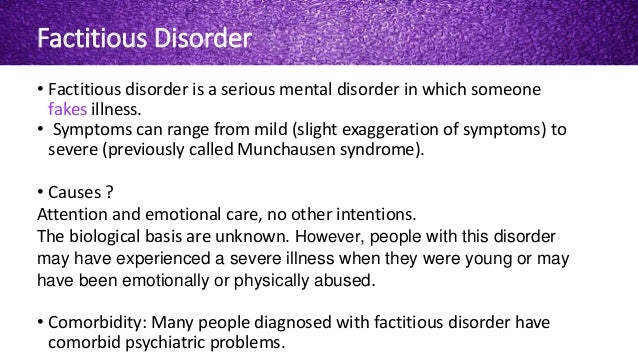 Factitious disorder vs Malingering