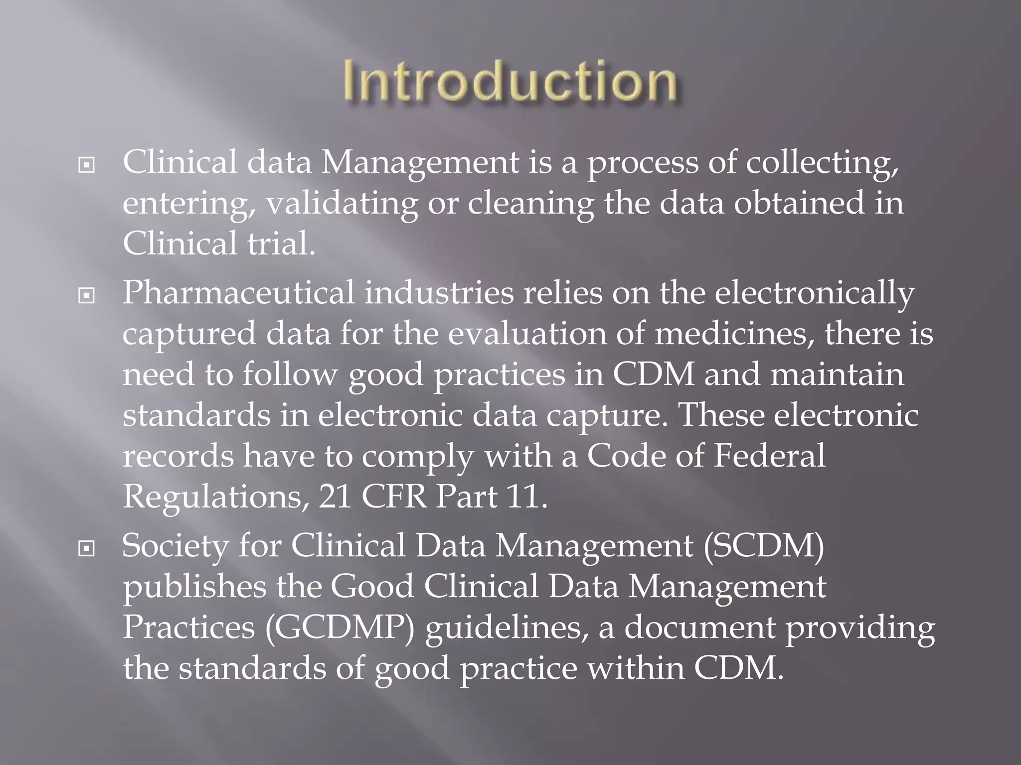 Clinical Data Management | PPTX
