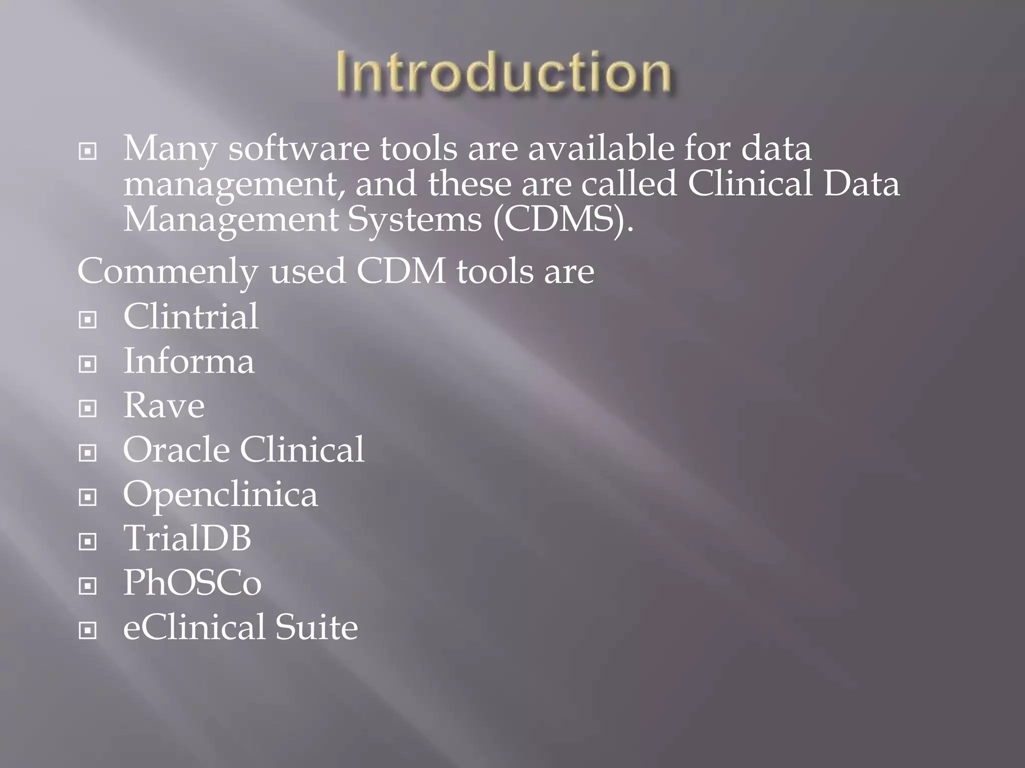 Clinical Data Management | PPTX