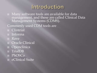 Clinical Data Management | PPTX