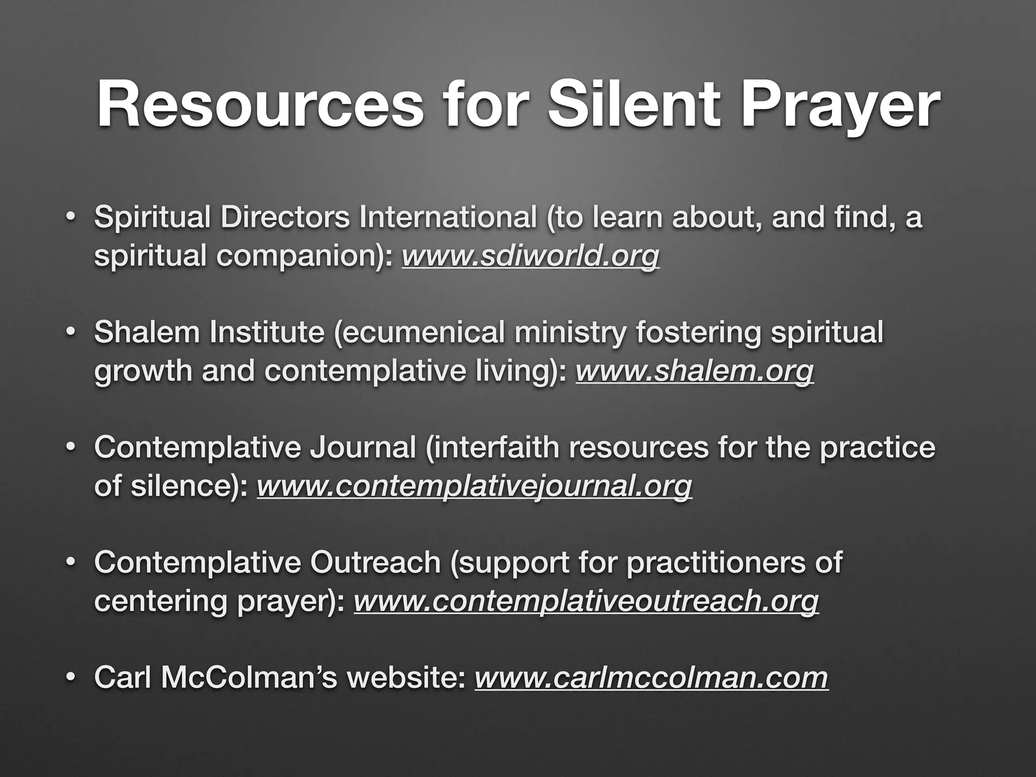 Silent Prayer and Contemplation | PDF