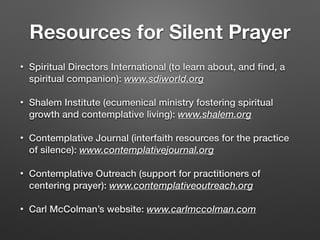 Silent Prayer and Contemplation | PDF