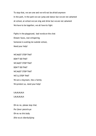 Cdm 1 b stop bullying | PDF