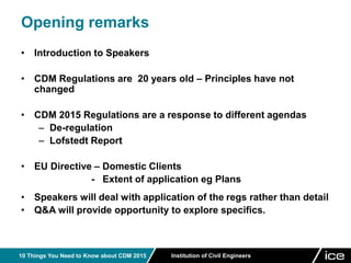 Cdm 2015 master | PPTX | Civil Engineering Industry | Industries