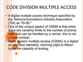 Cdma ppt for ECE | PPT