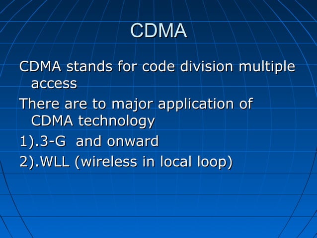concepts of Cdma in mobile communication | PPT