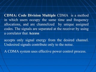 concepts of Cdma in mobile communication | PPT