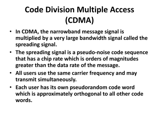 Code Division Multiple Access | PDF