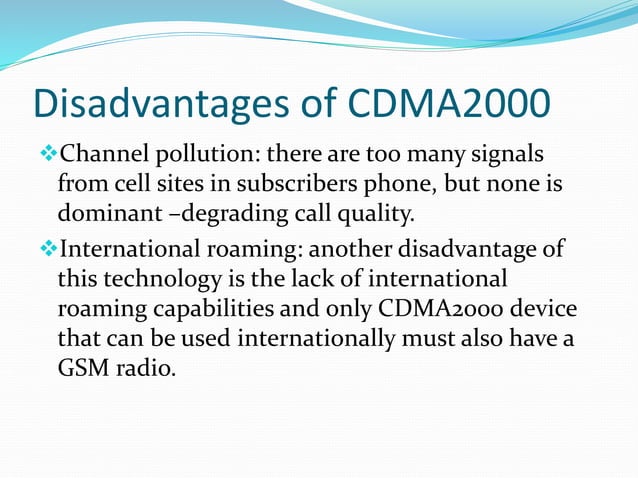 Cdma2000 | PPTX | Computer Networking | Computing