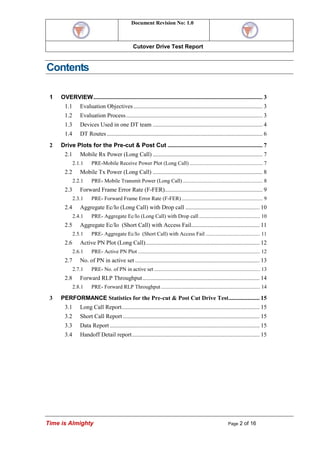 CDMA Drive Test Report Format | DOC