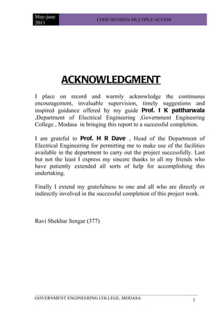 Cdma final report | DOC