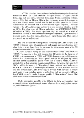 Cdma final report | DOC