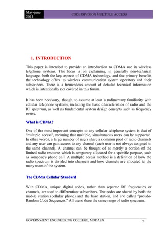 Cdma final report | DOC