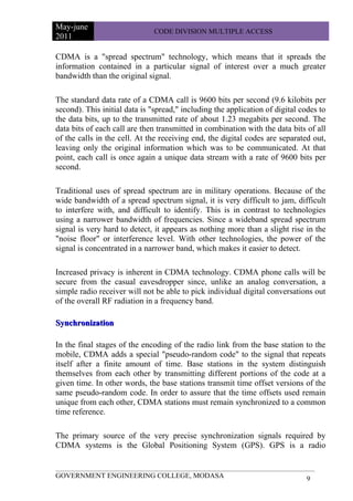 Cdma final report | DOC