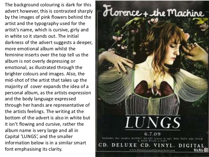 CD Album Magazine Advert Analysis
