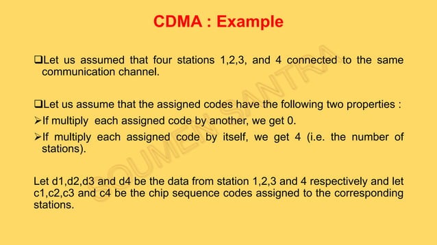 Code-Division Multiple Access (CDMA) | PPTX