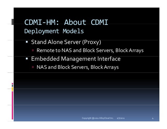Cdmi harmony