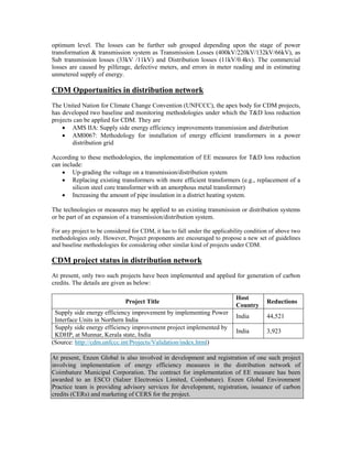 CDM in Reduction in Transmission and Distribution Losses | PDF