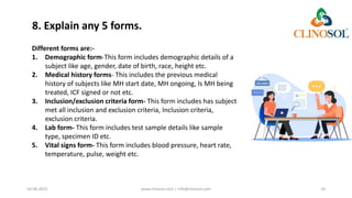 Clinical Data Management Interview Question Part I. | PPTX