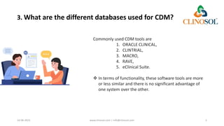 Clinical Data Management Interview Question Part I. | PPTX