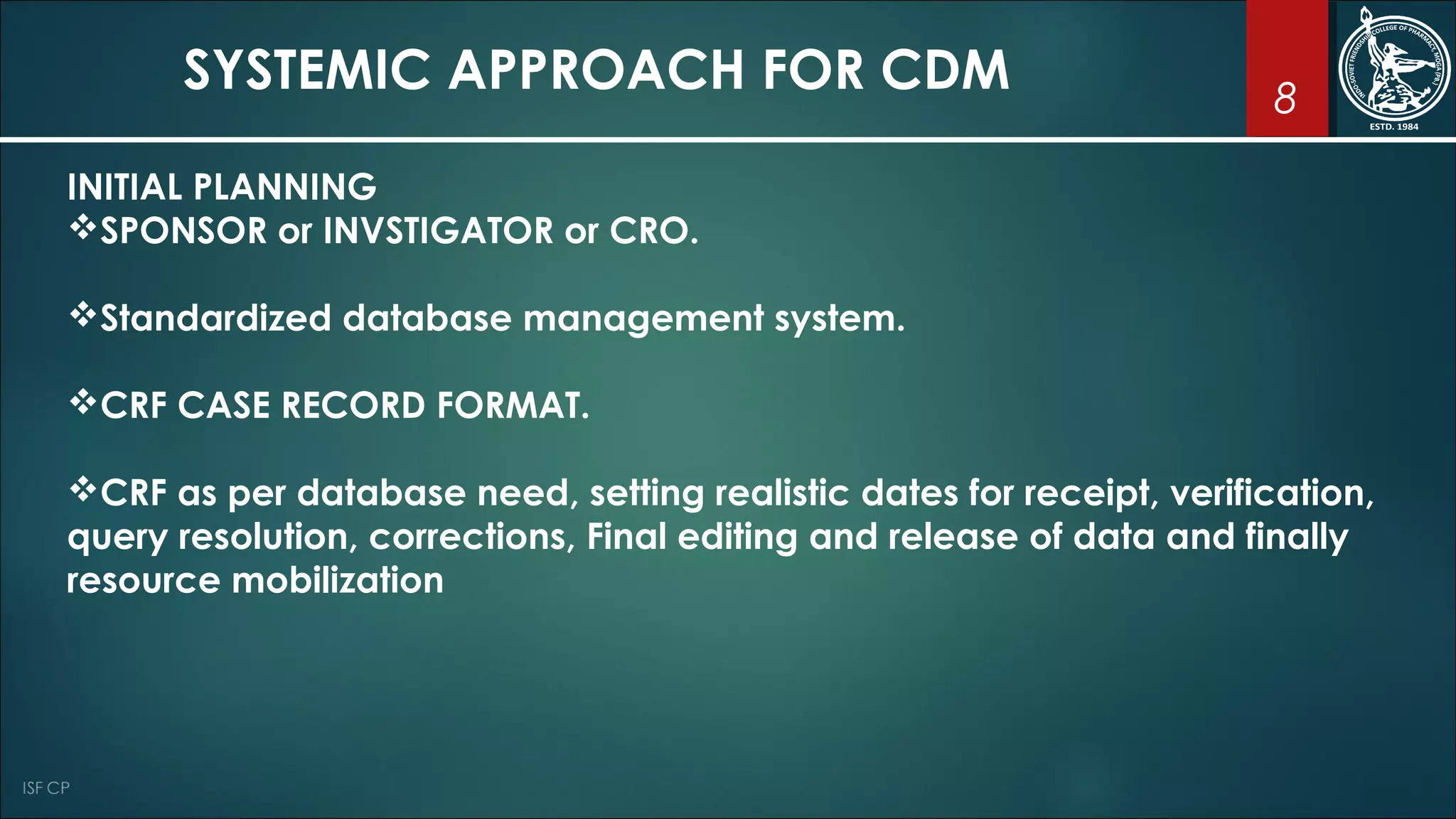 CLINICAL DATA MANGEMENT (CDM) | PPT | Databases | Computer Software and Applications