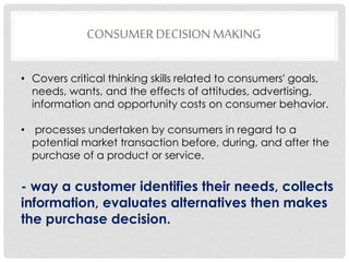 Consumer decision making: basic summary | PPTX | Business | Business ...