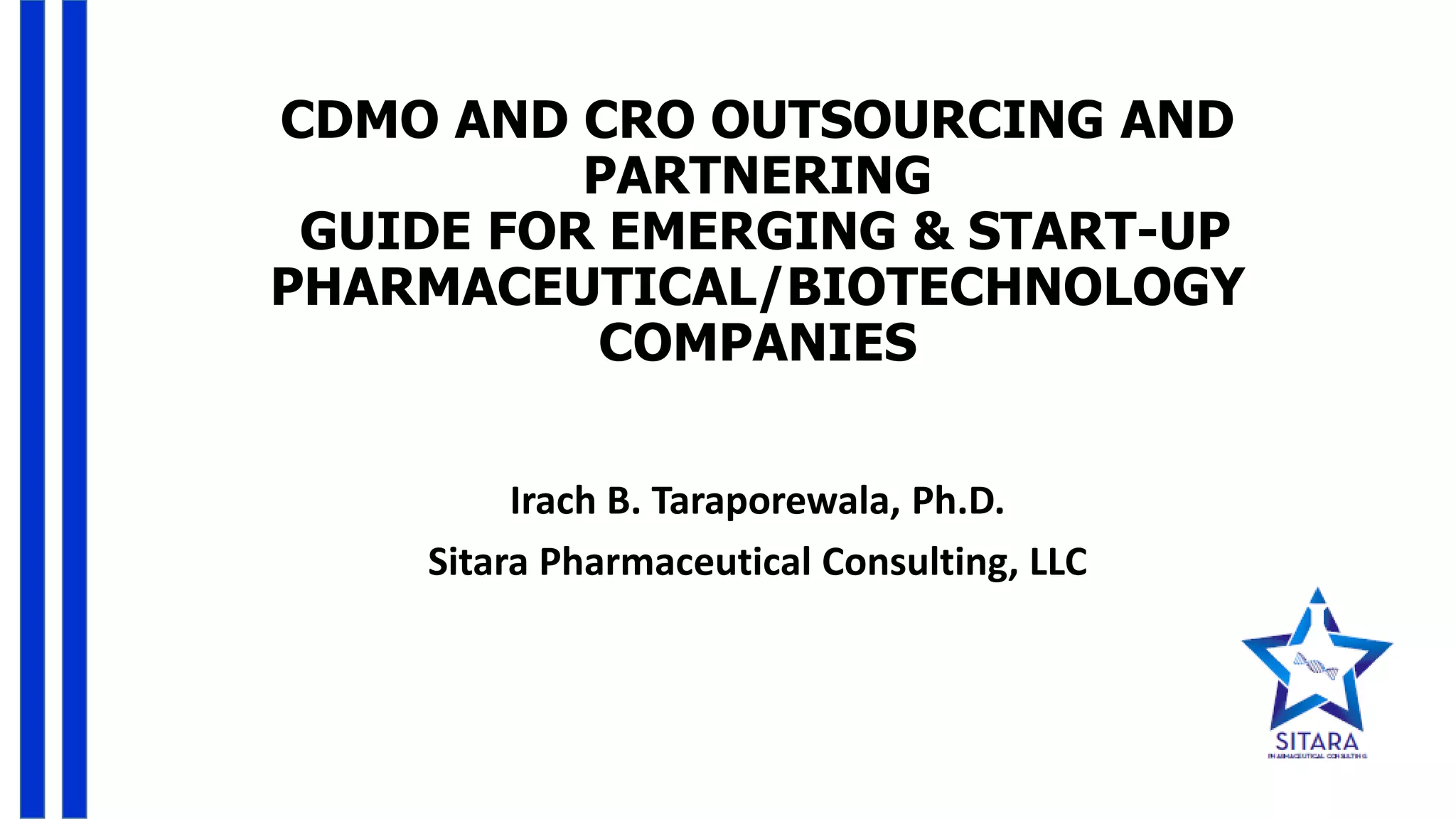 CDMO & CRO Outsourcing Guide for Emerging Pharma & Biotech Companies | PDF