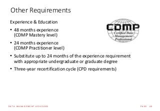 CDMP Overview Professional Information Management Certification | PDF