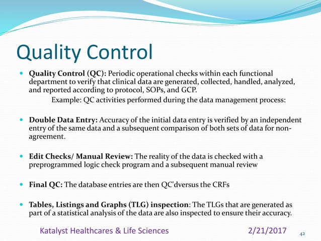 Clinical Data Management Process Overview_Katalyst HLS | PPTX | Databases | Computer Software ...
