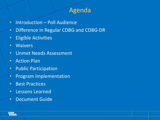 Overview of CDGB Disaster Recovery | PDF
