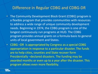Overview of CDGB Disaster Recovery | PDF