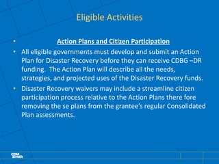 Overview of CDGB Disaster Recovery | PDF