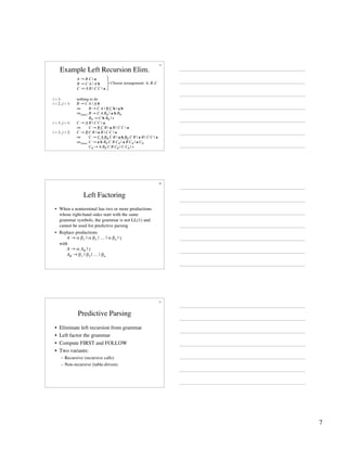 Syntax Analysis PPTs for Third Year Computer Sc. and Engineering | PDF
