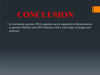 C dna and genomic libraries copy | PPT