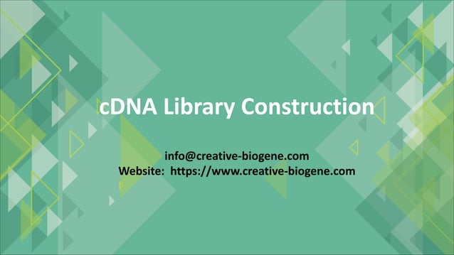 cDNA Library Construction | PPT