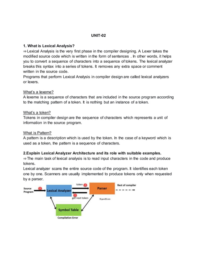 Compiler Design | DOCX | Programming Languages | Computing