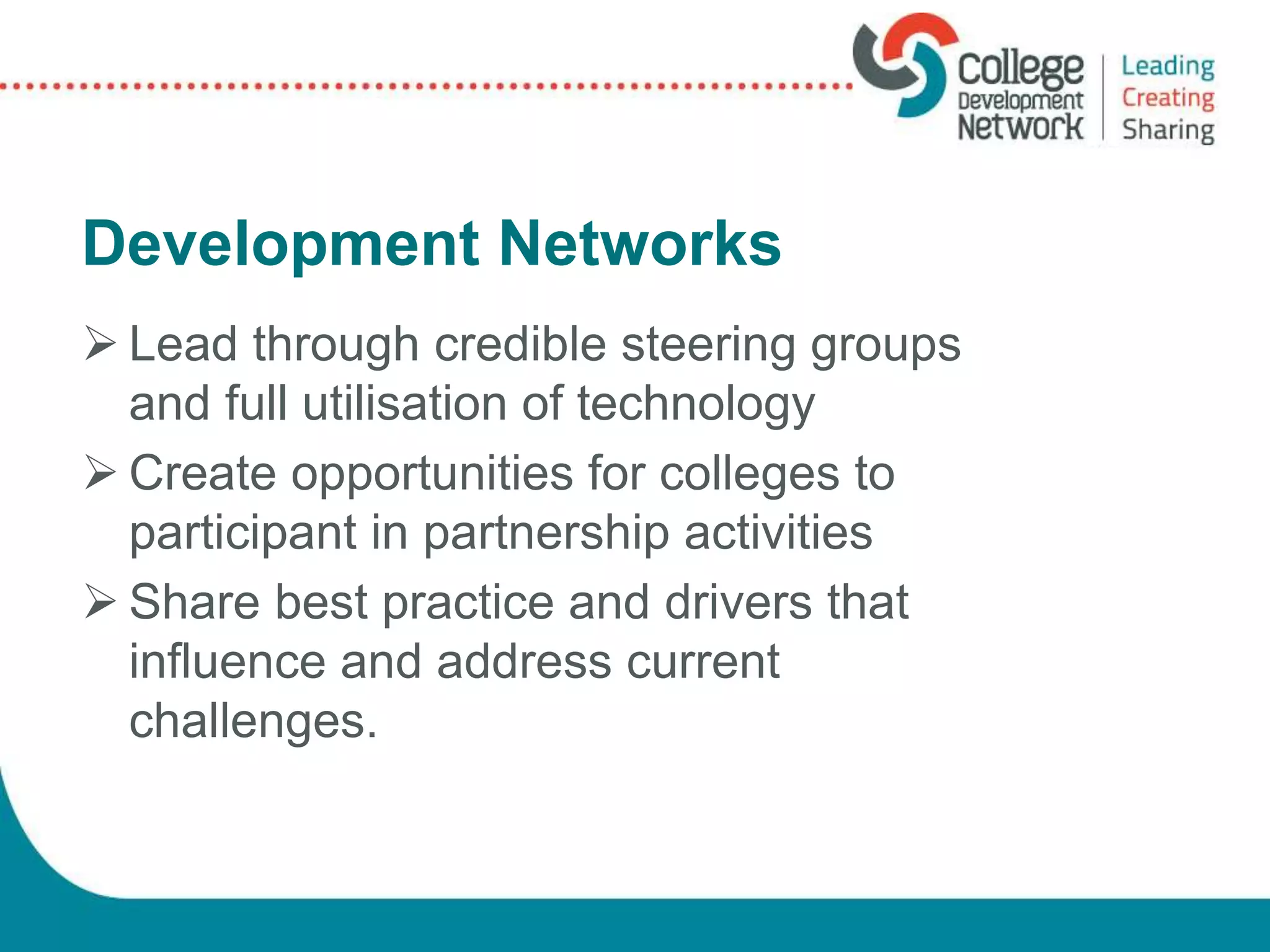 College Development Network Strategy | PPT