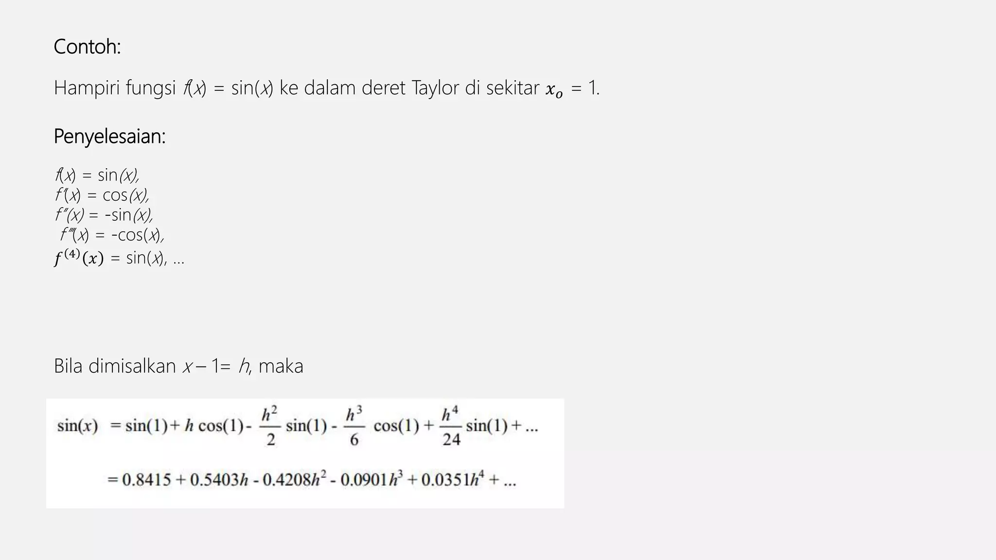 Deret Taylor dan McLaurin | PPTX