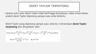 Deret Taylor dan McLaurin | PPTX