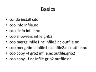 Climate Data Operators (CDO) | PDF