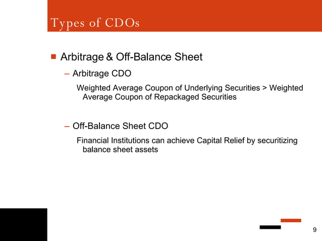 CDO: Collateralized Debt Obligation | PPT