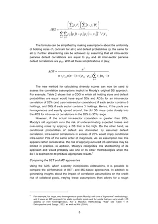 CDO rating methodology | PDF