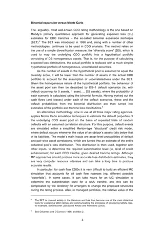 CDO rating methodology | PDF