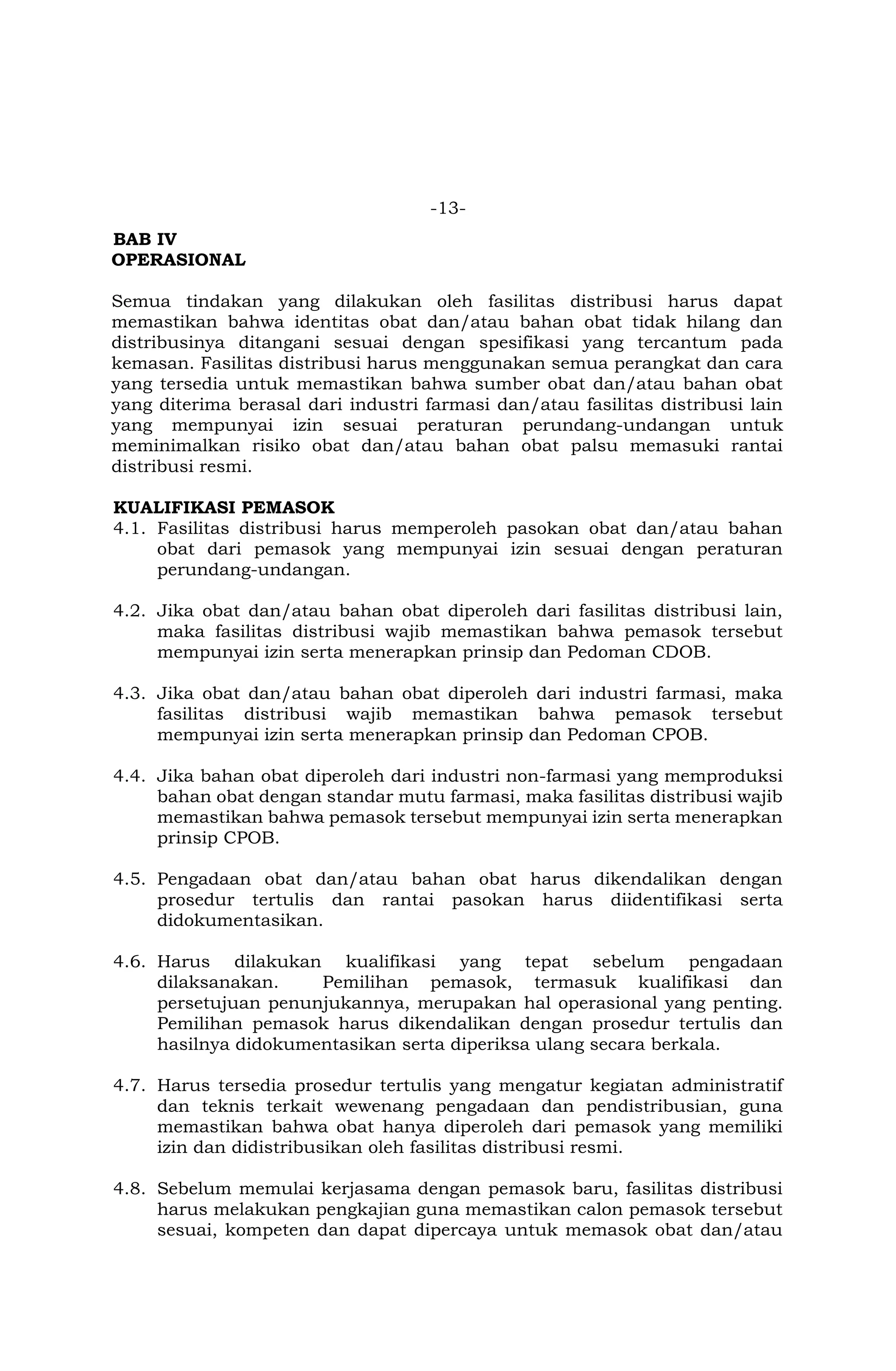 CDOB Cara Distribusi Obat yang Baik Peraturan BPOM | PDF